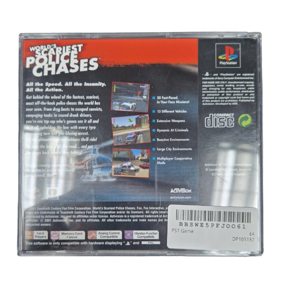Pre-owned Worlds Scariest Police Chases PS1 Edition - Own4Less